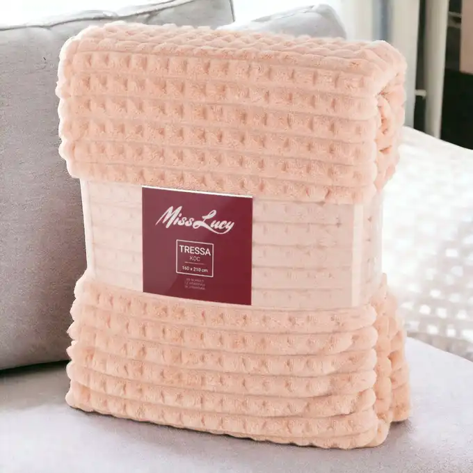 Koc Tressa Różowy Miss Lucy 160 x 210 cm Tanio - sklep online NETtrading.pl