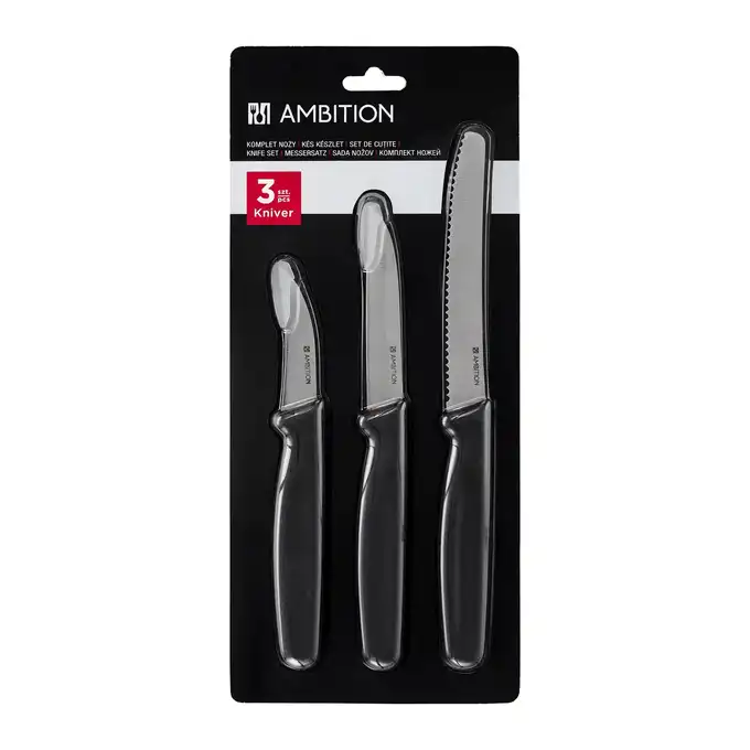 Komplet noży śniadaniowych Kniver Ambition 3-elementowy - sklep NETtrading